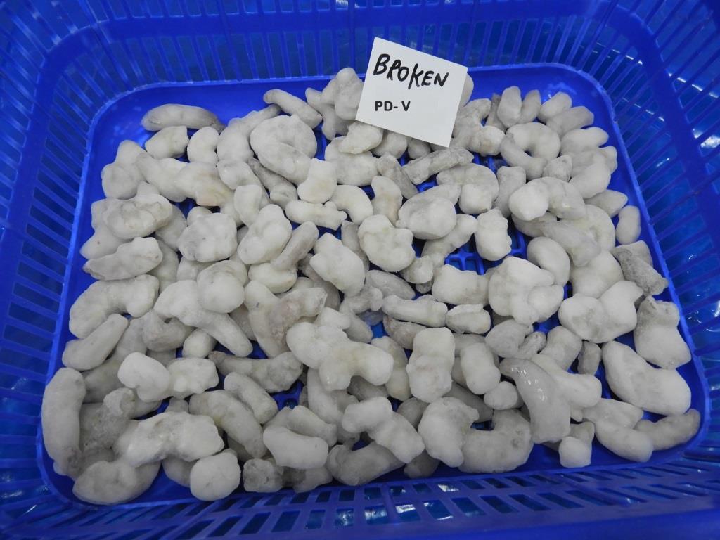 PD VANNAMEI BROKEN SHRIMPS & PRAWNS - IQF -K V Marine Exports, Chennai