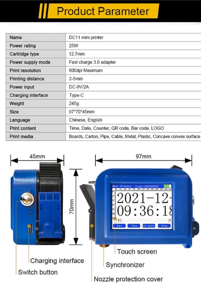 Portable Mini Inkjet Printer Dc11 Products at price INR 13500 in ...