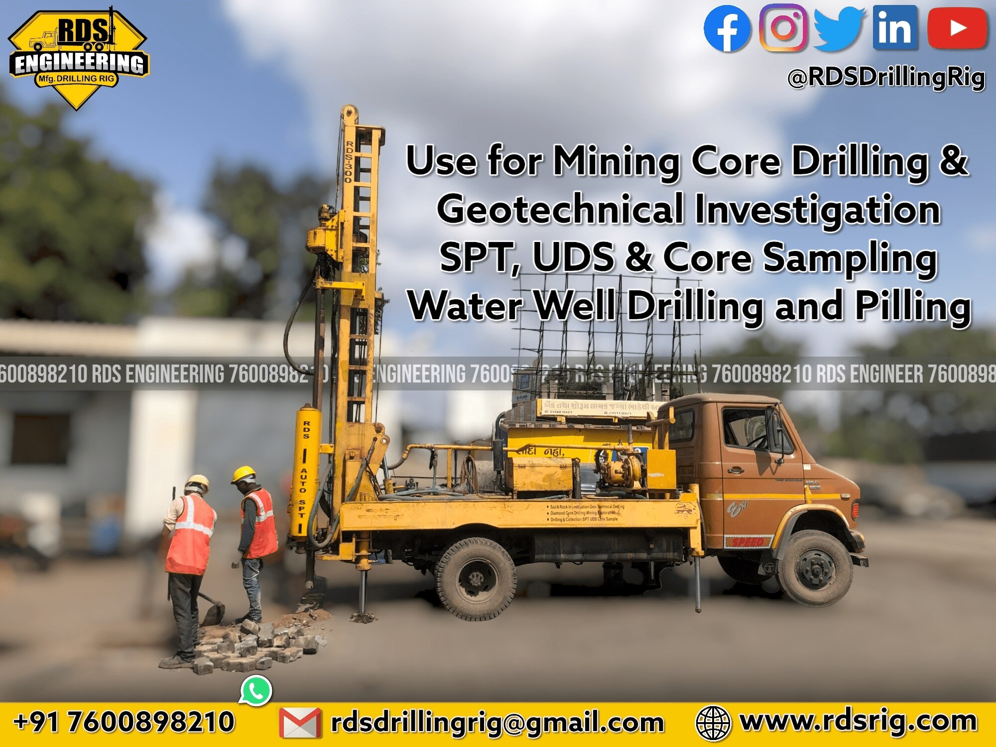 RDS-300 Truck Mounted Rig Products at price INR 0 in Rajkot | RDS ...