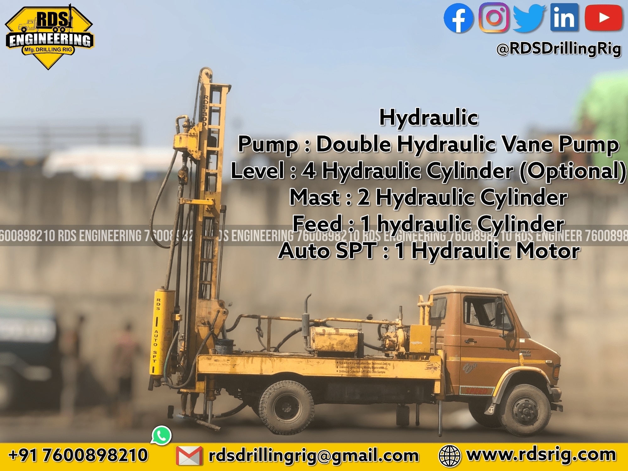 RDS-300 Truck Mounted Rig Products at price INR 0 in Rajkot | RDS ...