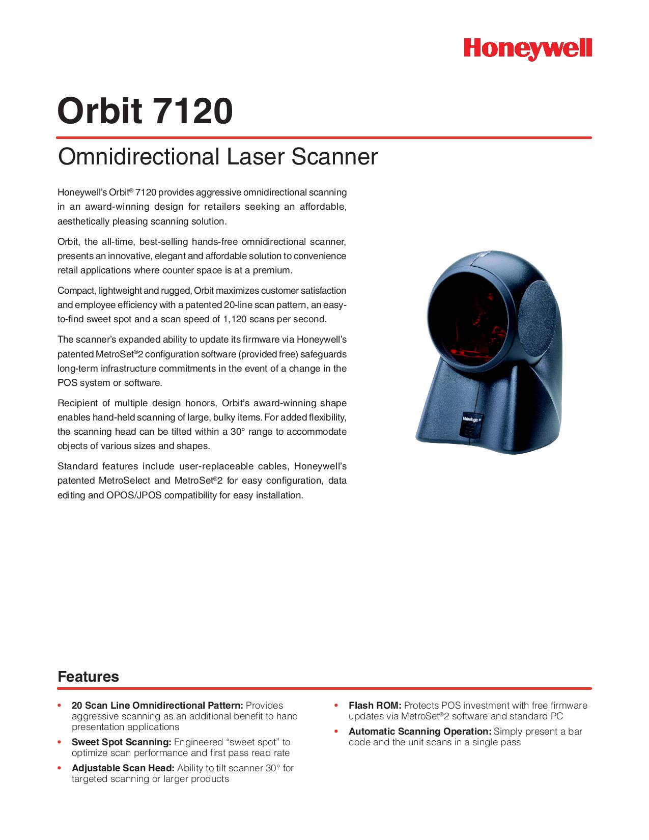 Honeywell Orbit 7120 Barcode Scanner -Ocean Communication & Systems, Delhi